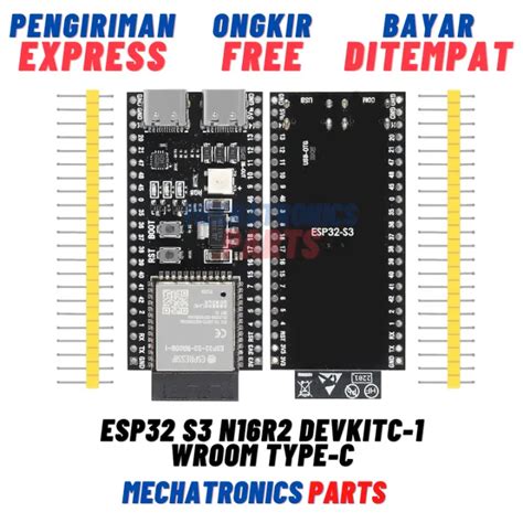 Esp32 S3 N16r2 Devkitc 1 Wroom Type C Esp32 S3 Modul Lazada Indonesia