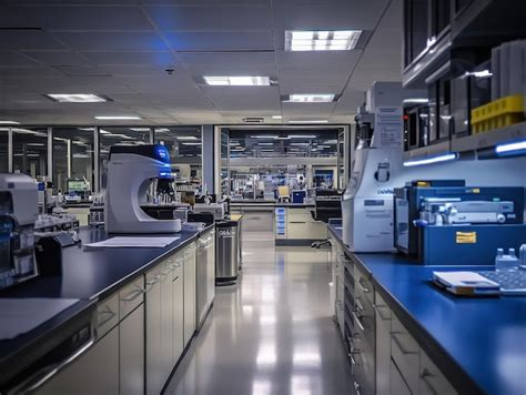 Biotechnology Lab With Cuttingedge Technology And Research Tools Premium Ai Generated Image