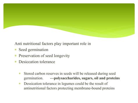 Antinutritional Factors In Pulses Pptx Healthy Cooking And Eating Food And Drink