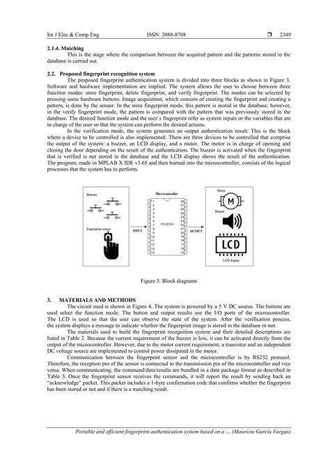 Portable And Efficient Fingerprint Authentication System Based On A Microcontroller Pdf
