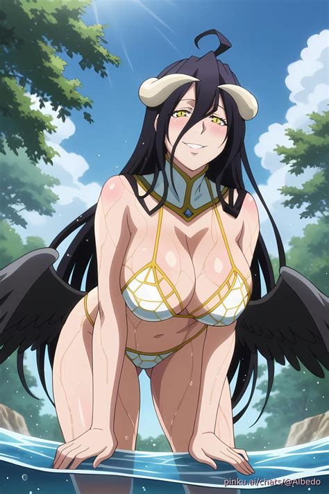 Rule 34 Ai Generated Aichat Albedo Overlord Beach Bikini Candid