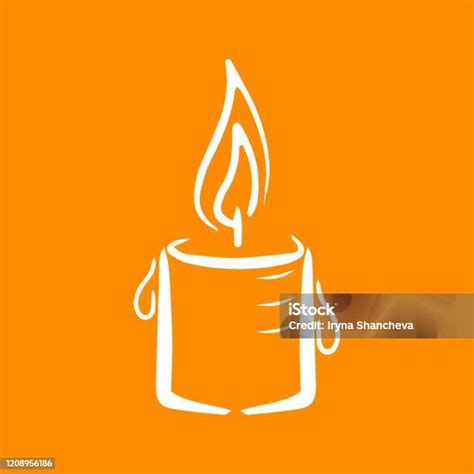 낙서 촛불 아이콘입니다 디자인 엽서 초대장 포스터에 대한 기호 손 그리기 벡터 스톡 일러스트 반짝이는에 대한 스톡 벡터 아트 및 기타 이미지 Istock
