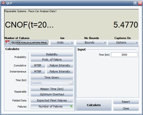 Example Using Power Law Model For Repairable Systems Analysis