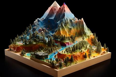 Premium Photo Terrain Big Data Visualization