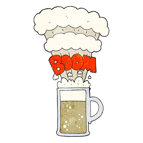 Textured Cartoon Exploding Beer 45300444 Png