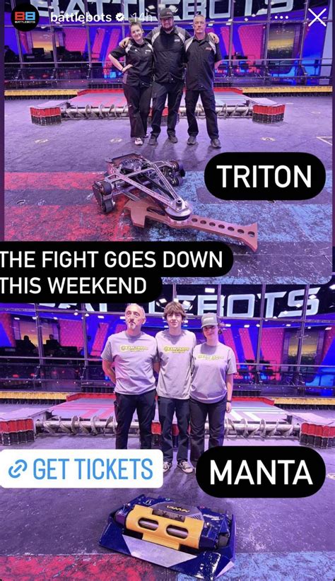 Manta And Triton Before Their Proving Grounds Fights R Battlebots