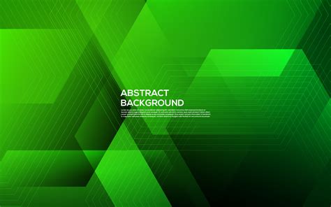 Abstract Green Gradient Diagonal Light And Line Hexagon Shape Decoration Background Eps10