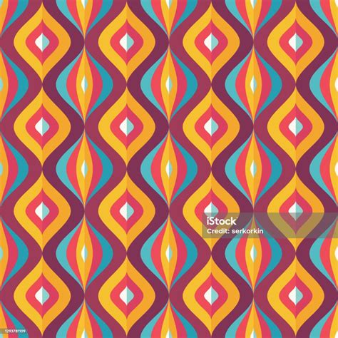 백라운드 중반 세기 현대 미술 추상 기하학적 원활한 벡터 패턴 복고풍 빈티지 디자인 스타일의 장식 장식 원자 양식에 일치시키는 배경 1950 1959 년에 대한 스톡 벡터