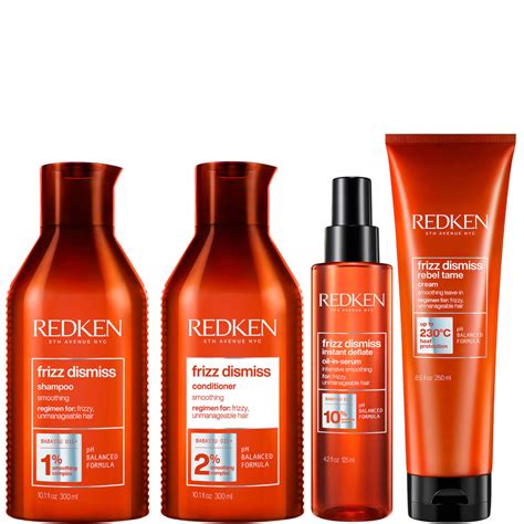 Redken Frizz Dismiss Shampoo Conditioner Treatment And Hair Serum