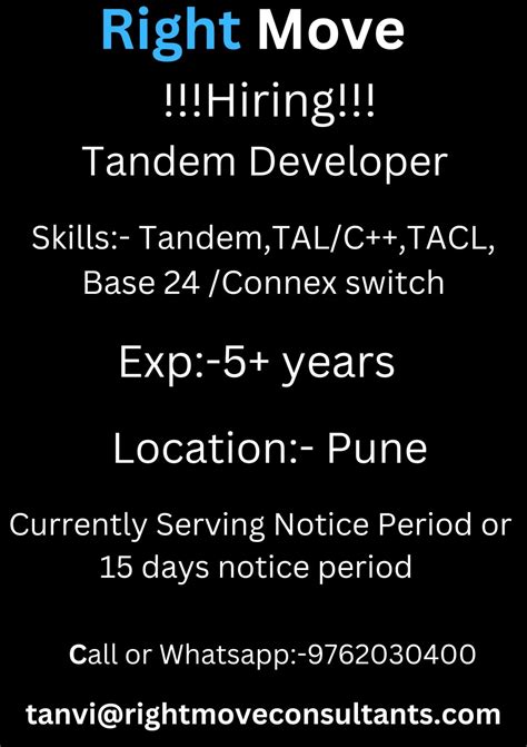 Tanvi P On Linkedin Tandem Base24 Paymentdomain Tal C Developer Hiringnow