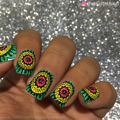 Nailart And Things Mandala Nail Art With Stamping Decals