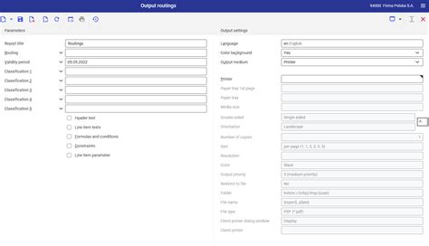 Output Routings Comarch Erp Enterprise 64 Knowledge Base