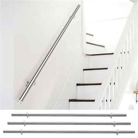 Household Hospital Stainless Steel Stair Handrail 100 150cm Round Wall