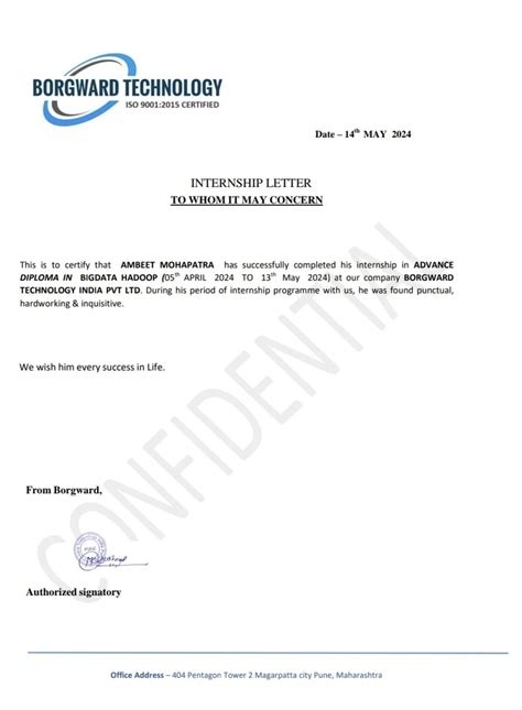 Ambeet Mohapatra On Linkedin Bigdata Hadoop Internship