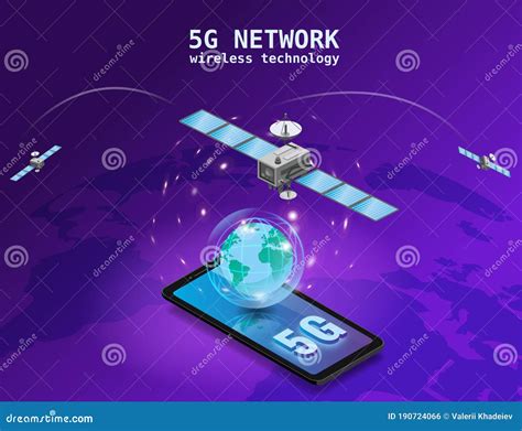 Communication Satellites In Orbit Earthdigital Terrestrial