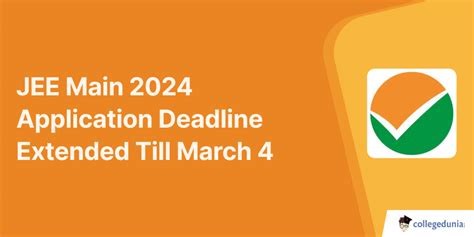 JEE Main 2024 Application Deadline Extended Till March 4 Jeemain Nta Ac In Direct Link Here