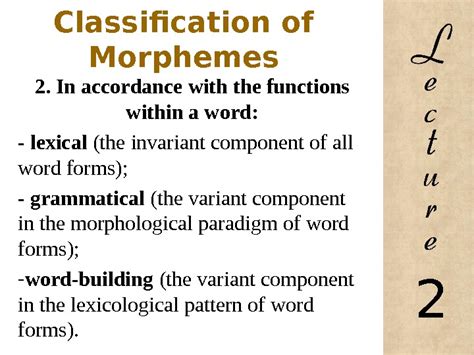 Morphemic Structure Of The Word 2