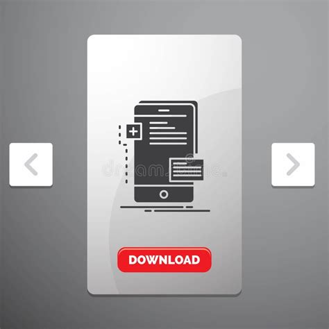 Frontend Interface Mobile Phone Developer Glyph Icon In Carousal