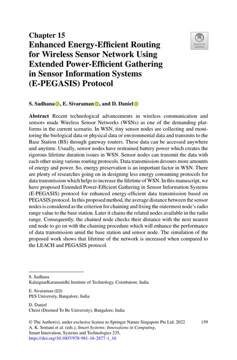 Pdf Enhanced Energy Efficient Routing For Wireless Sensor Network Using Extended Power