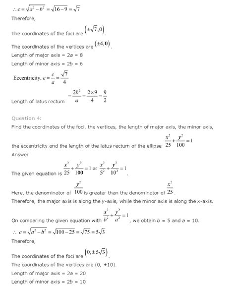 Maths Ch 11 Conic Sections Class 11 Ncert Solutions
