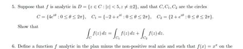 solved 5 suppose that f is analytic in d {z ec 12