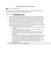 Lab Sheet Paired Samples T Test Fall Doc Paired Samples T