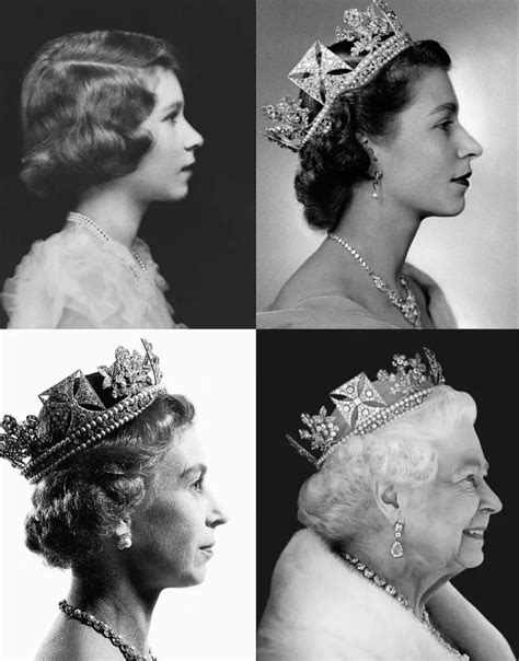 Photo Queen Elizabeth Ii Wearing Her Crown Through The Years As She Aged