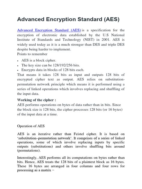 advanced encryption standard pdf cipher cyberwarfare