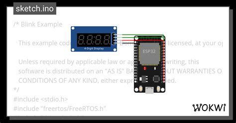 Esp32 Tm1637 Segment Display Copy Wokwi Esp32 Stm32 Arduino Simulator