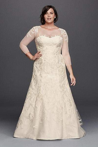 For The Plus Size Bride Oleg Cassini For Davids Bridal