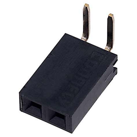 Truconnect 2 Way Single Row Right Angled Pcb Socket 2 54mm Pi Rapid Electronics