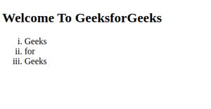 HTML Ordered Lists GeeksforGeeks