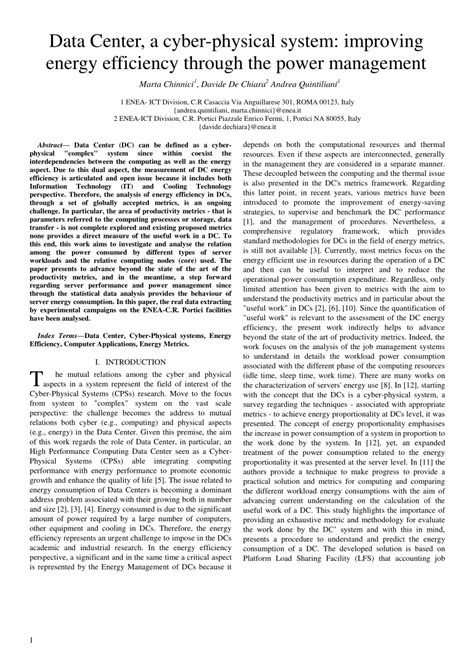 Pdf Understanding Workload Related” Metrics For Energy Efficiency In Data Center
