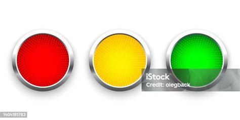 흰색 배경에 고립 된 은색 프레임이있는 신호등 벡터 현실적인 도로 개체 교통신호등에 대한 스톡 벡터 아트 및 기타 이미지 교통신호등 누름 버튼 녹색 Istock