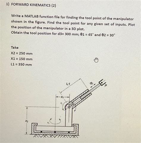 Solved 1 Forward Kinematics 2 Write A Matlab Function