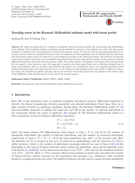 Traveling Waves In The Kermackmckendrick Epidemic Model With Latent