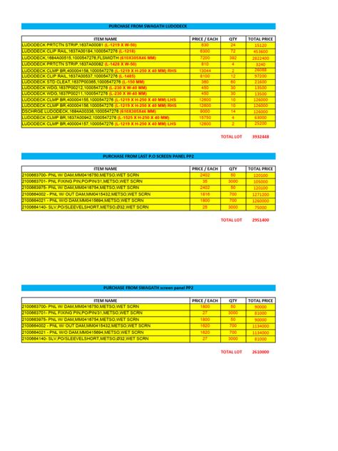 Calculation Sheet Pdf