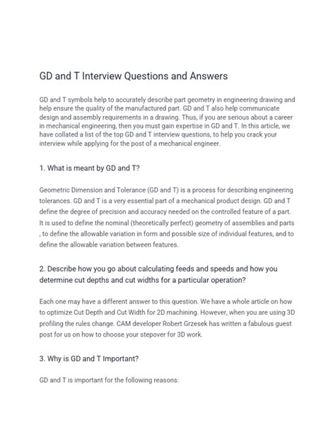 Gd And T Interview Questions And Answers Pdf