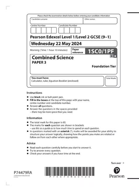 Pearson Edexcel Level 1 Level 2 Gcse 9 1 Combined Science Physics