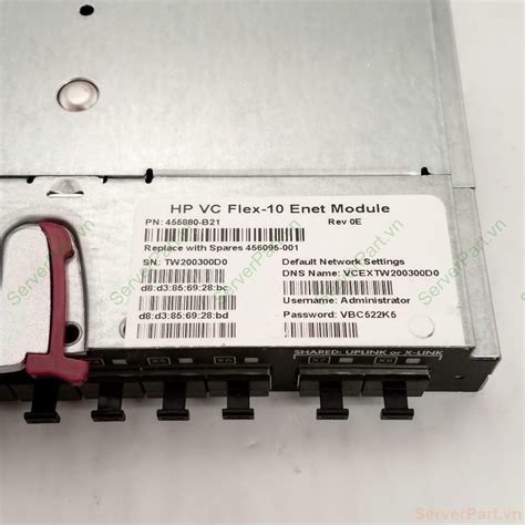 456095 001 455880 B21 Mô đun Module Nic Hp Virtual Connect Flex 10 10g Serverpart Vn
