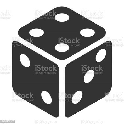 주사위 아이콘입니다 흰색 배경에 격리된 평면 스타일 벡터 일러스트 레이 션 가능성에 대한 스톡 벡터 아트 및 기타 이미지 가능성 검은색 굴리기 Istock