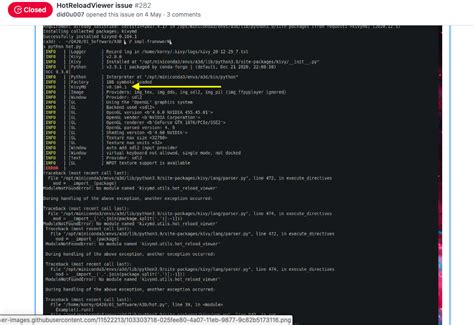 hotreloadviewer issue · issue 282 · kivymd kivymd · github