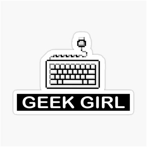 Geek Girl Sticker Sticker For Sale By Keeponcoding Redbubble