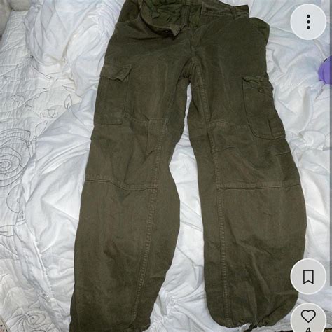 Repop Of Brandy Melville Green Cargo Pants Cute Depop