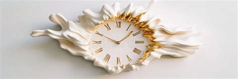 A Creatively Designed Clock Features Melting Hands Illustrating The