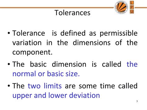 Limitsfits And Tolerances Pptx