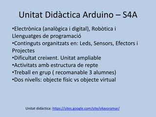 Pràctiques electrònica i robòtica amb arduino PPTX