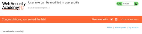 PS Access Control Lab User Role Can Be Modified In User Profile Pentest Journeys