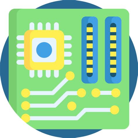 Motherboard Detailed Flat Circular Flat Icon