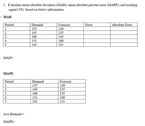Solved 1 Calculate Mean Absolute Deviation Mad Mean